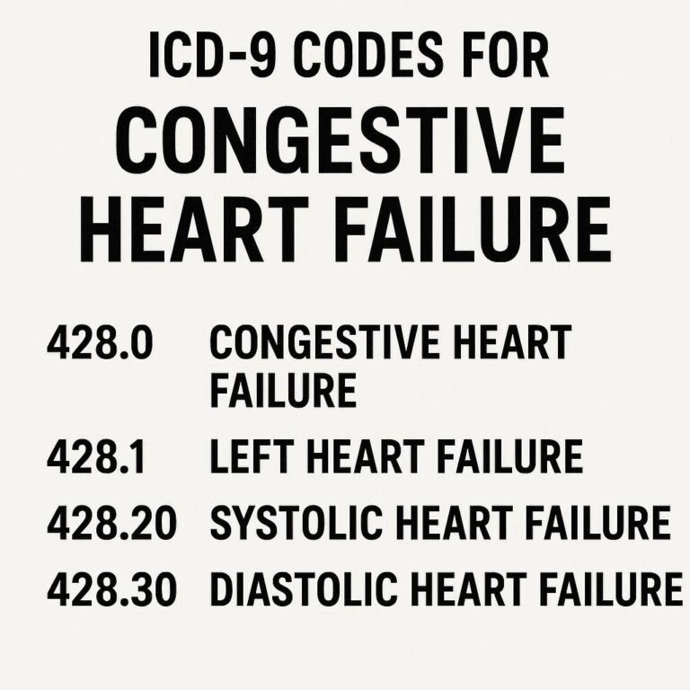 The Complete Guide to ICD-9 Codes for Congestive Heart Failure - wmwtl