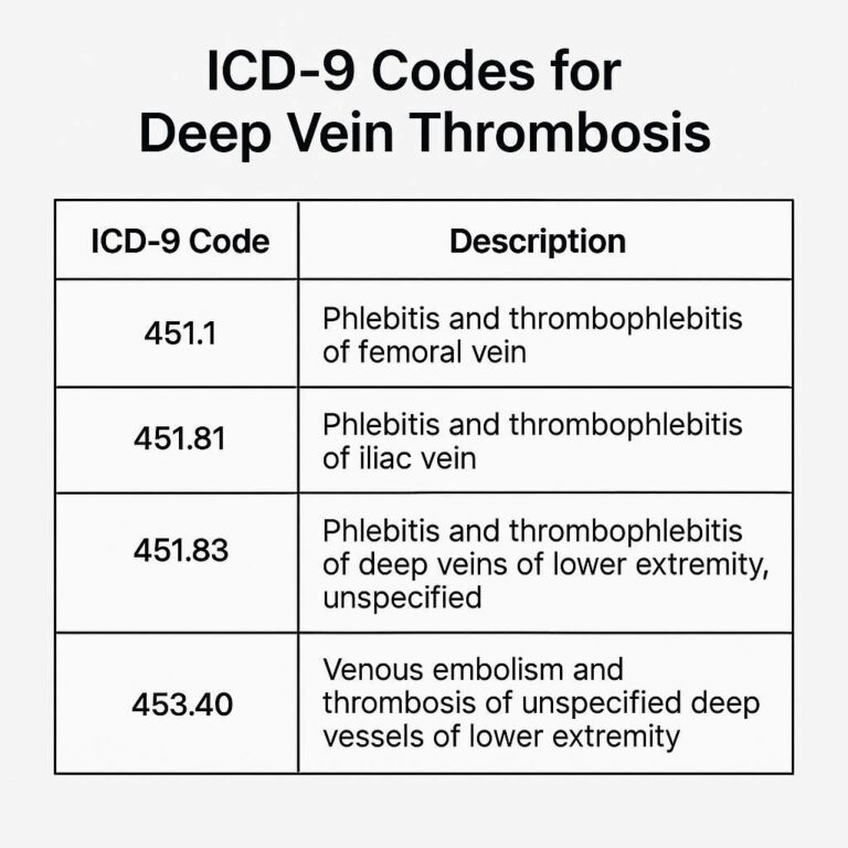 The Complete Guide to ICD-9 Codes for Deep Vein Thrombosis (DVT) - wmwtl