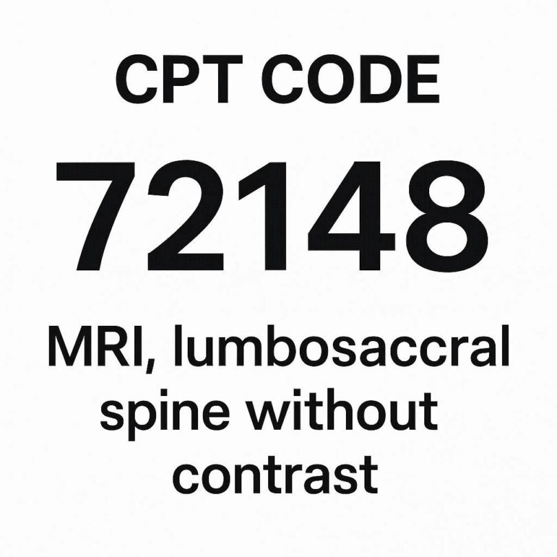 CPT Code for an MRI Lumbosacral Spine Without Contrast - wmwtl