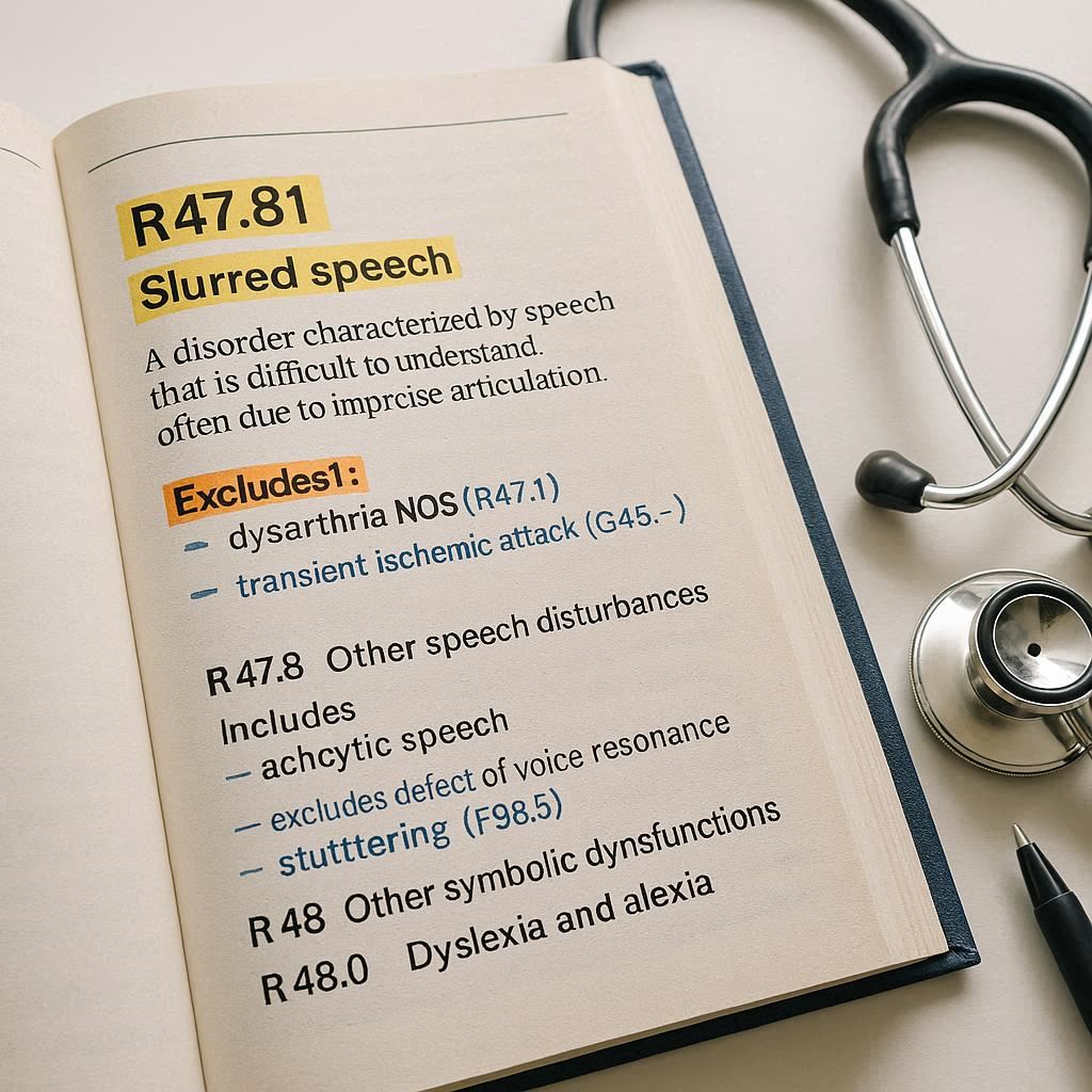 ICD-10 Code for Slurred Speech - wmwtl