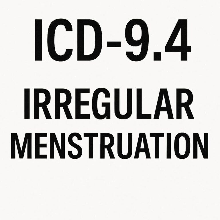 ICD 9 Code for Irregular Menstruation: A Complete Historical Guide and ...