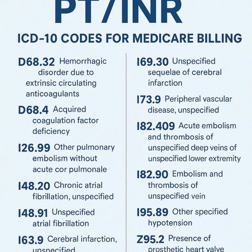 The Essential Guide to PT/INR ICD-10 Codes for Medicare Billing - wmwtl