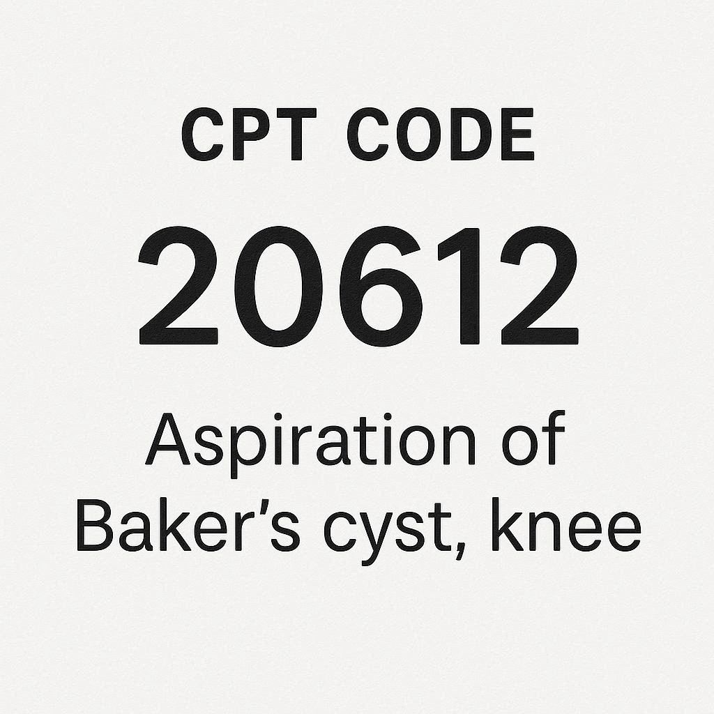 CPT Code for Aspiration of Baker’s Cyst Knee - wmwtl