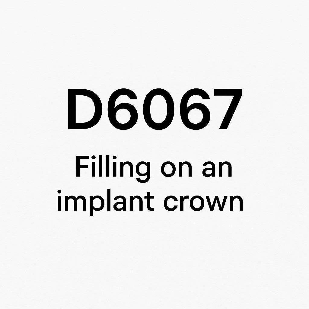 Dental Code for a Filling on an Implant Crown - wmwtl