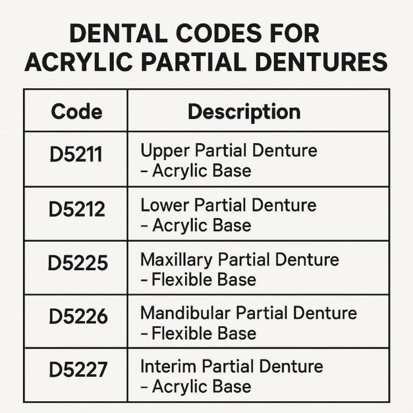 The Complete Guide to Dental Codes for Acrylic Partial Dentures - wmwtl