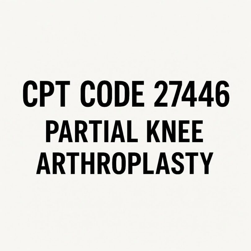 CPT Code for Partial Knee Arthroplasty: A Complete Billing Guide - wmwtl
