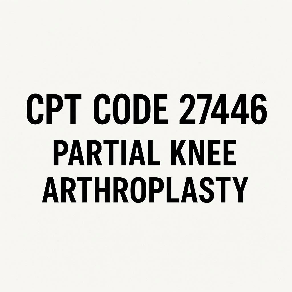 CPT Code for Partial Knee Arthroplasty: A Complete Billing Guide - wmwtl