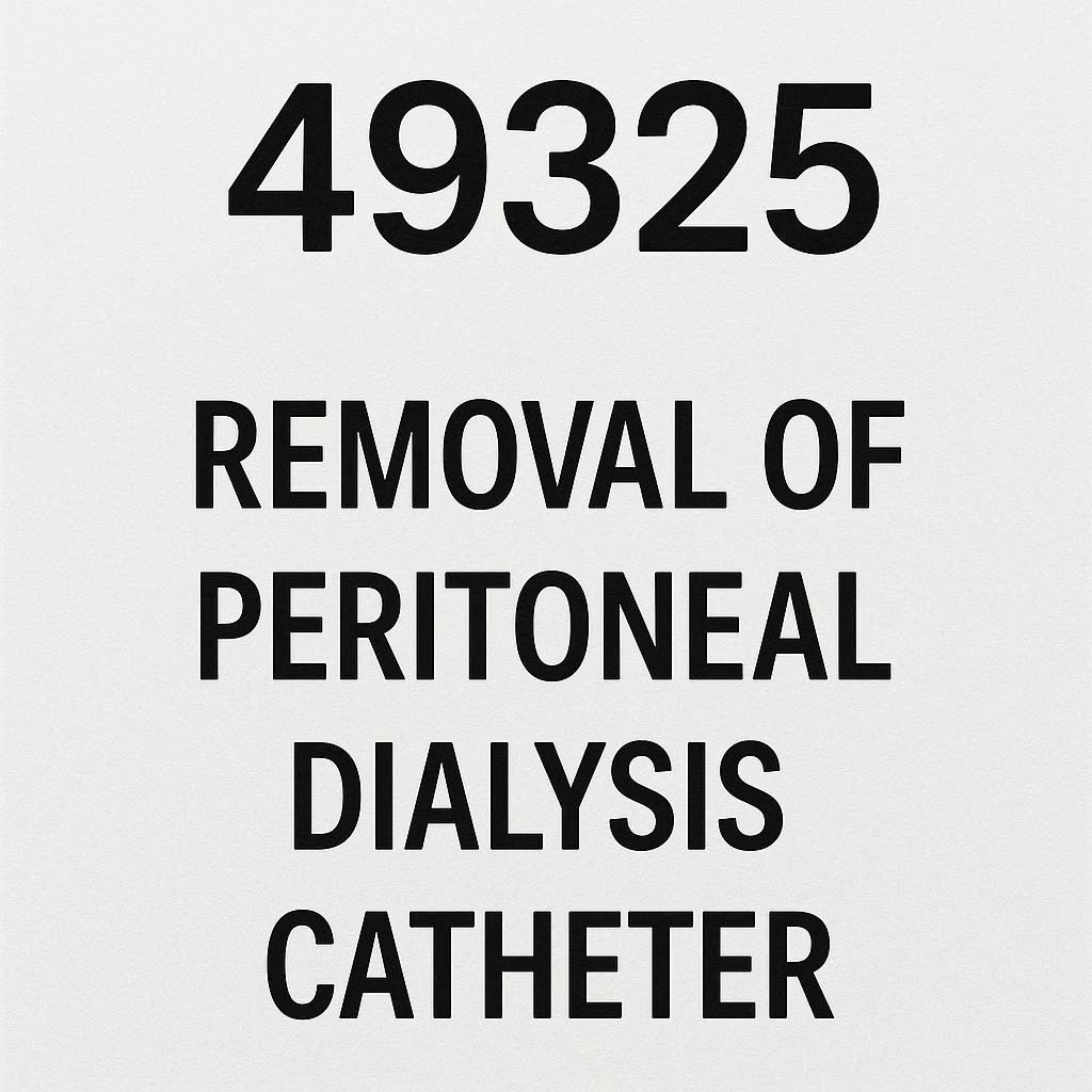 CPT Code for Removal of Peritoneal Dialysis Catheter - wmwtl