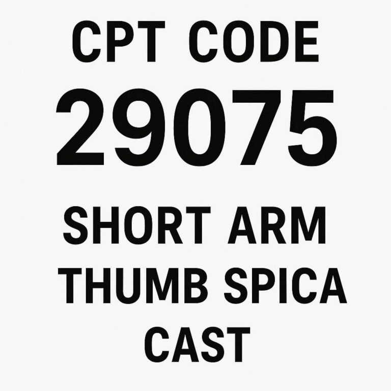 CPT Code for Short Arm Thumb Spica Cast - wmwtl