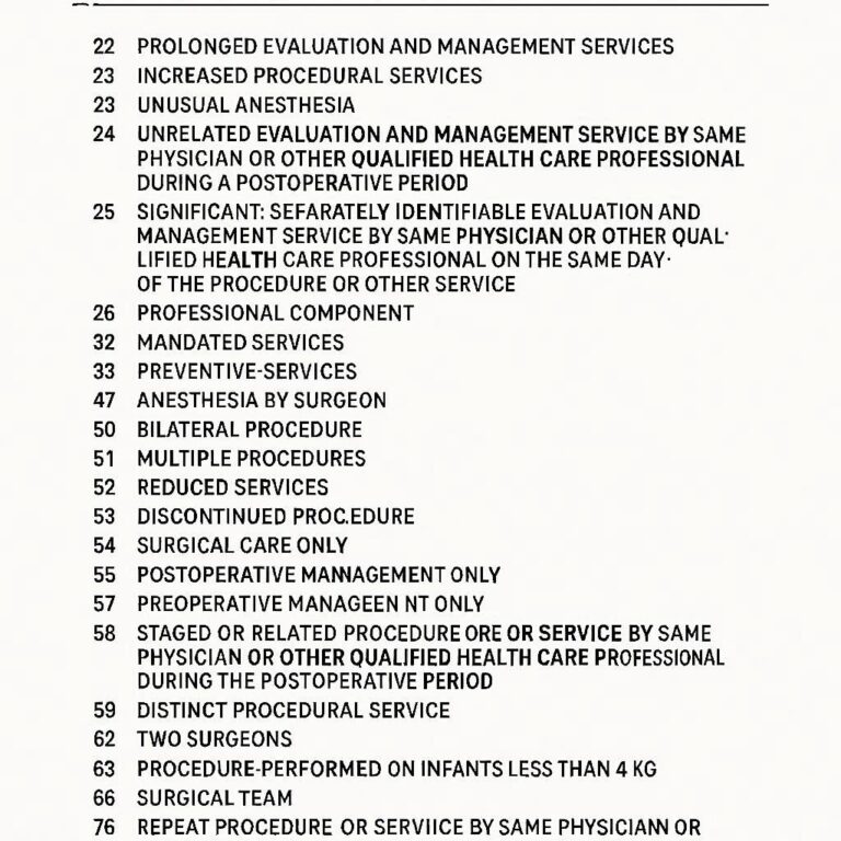 CPT Modifier Code List: A Practical Guide for Medical Billers and ...