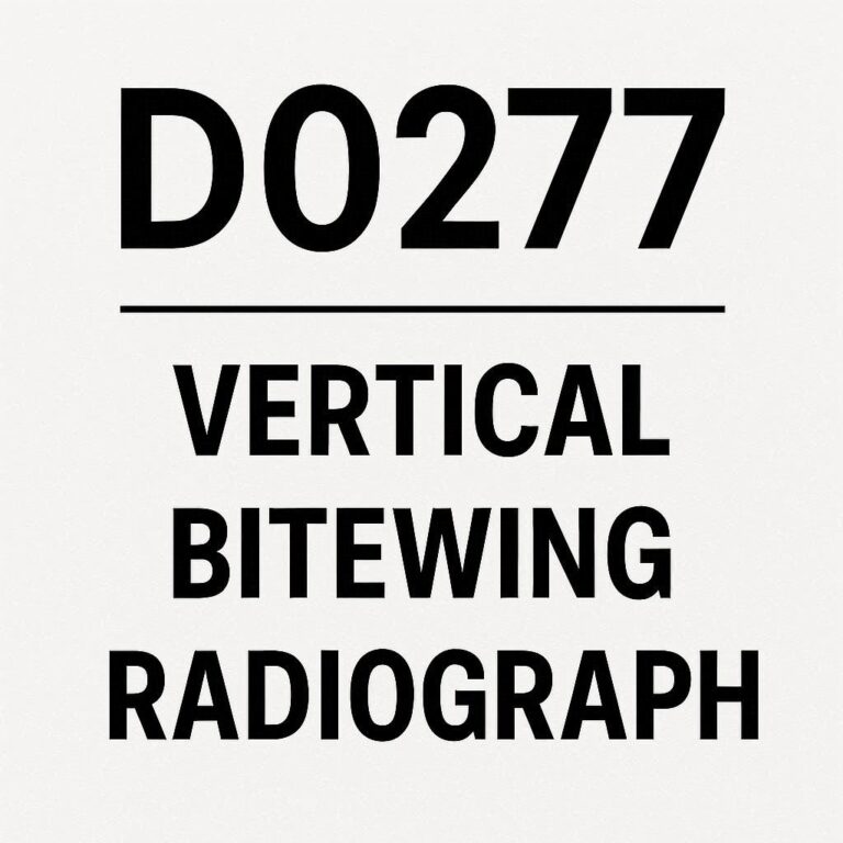 Dental Code for Vertical Bitewing Radiograph - wmwtl