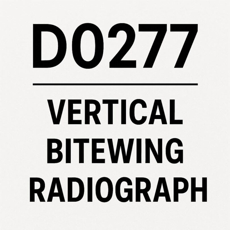 Dental Code for Vertical Bitewing Radiograph - wmwtl