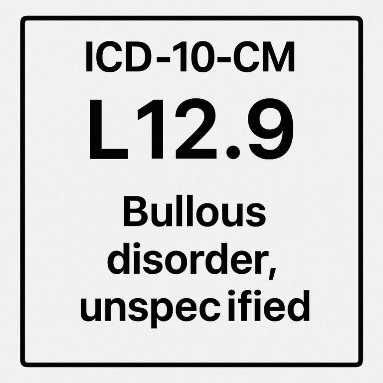 ICD 10 Code for Bullous Skin Disease - wmwtl